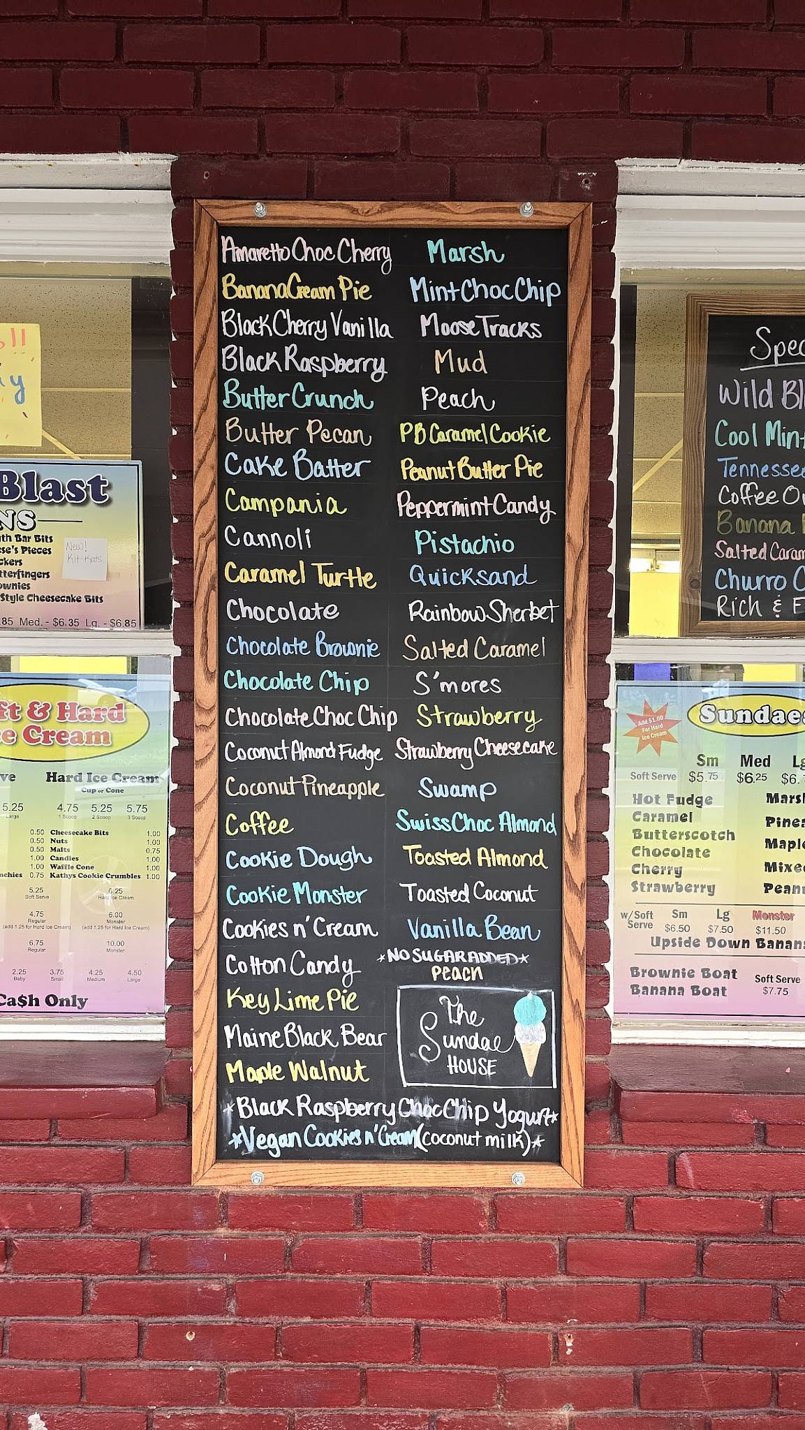 Carta de The Sundae House, Milford