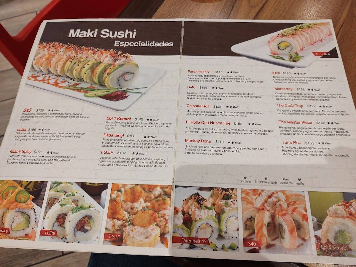 Carta del restaurante The Sushi & Salads, Co., Zapopan, Av Guadalupe 1577