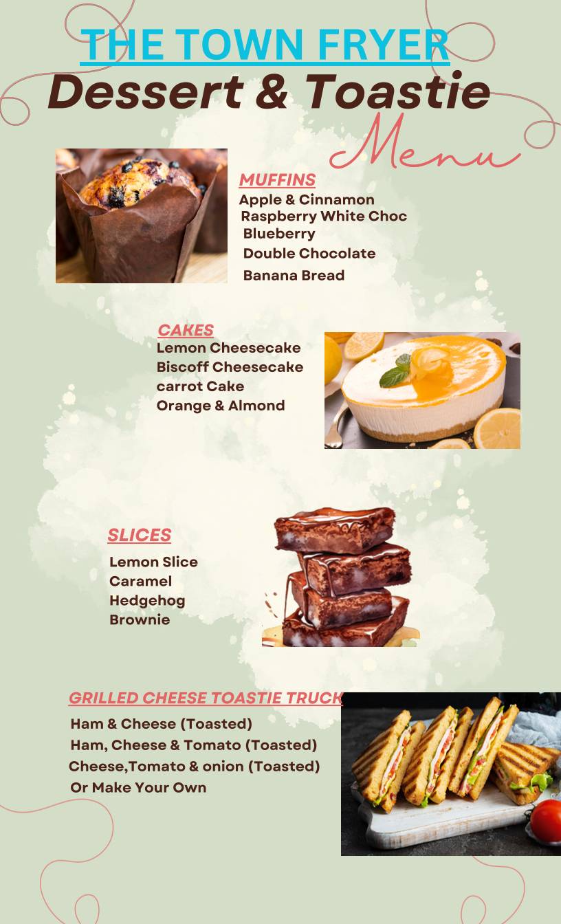 Menu at The Town Fryer Fish & Chip and Pizza Restaurant, Halls Gap