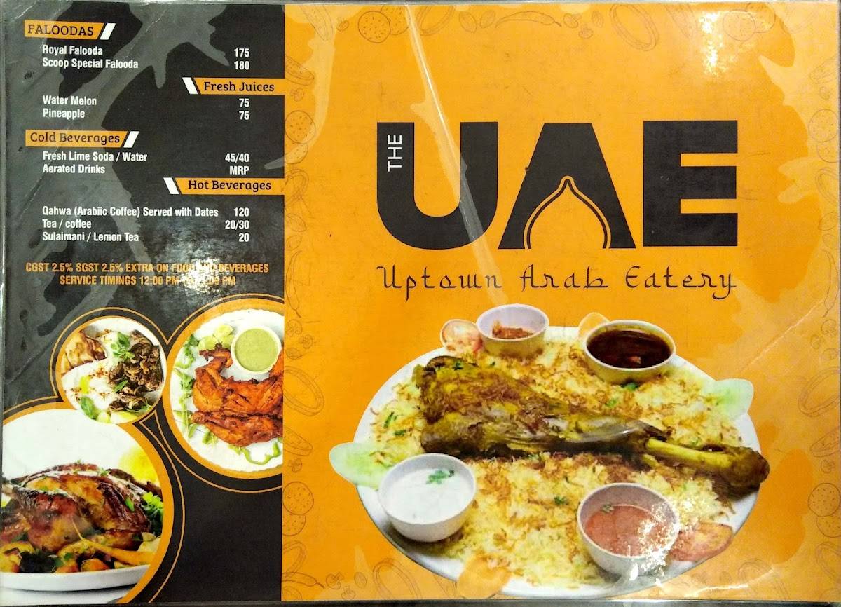 Menu at The UAE - The Uptown Arab Eatery, Coimbatore