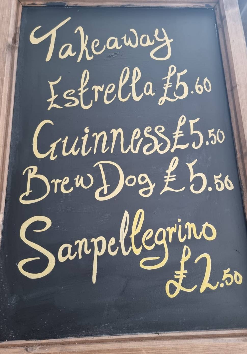 Menu at The Waterfront Hythe restaurant, Hythe