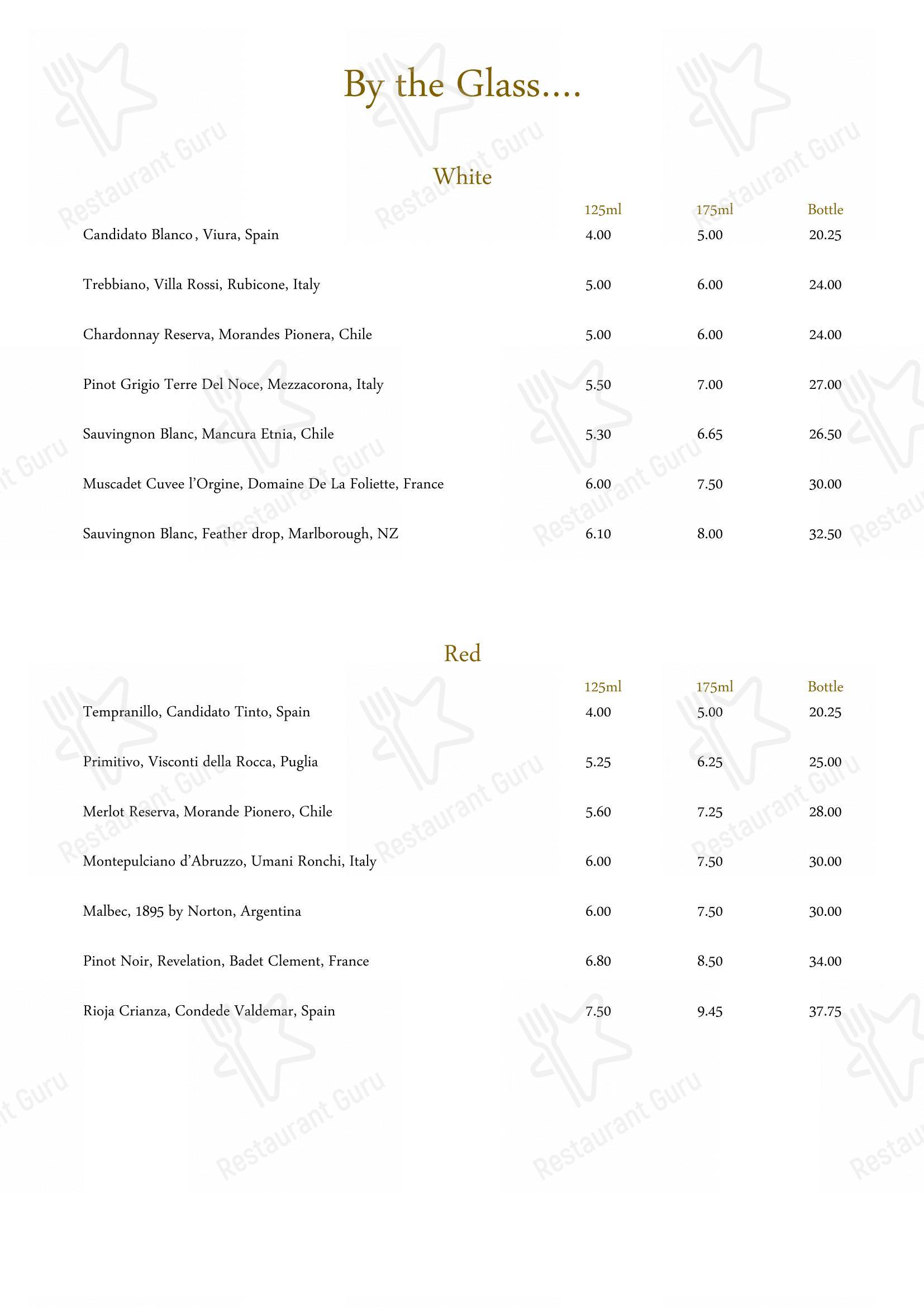 Menu at The White Horse pub & bar, Banbury, White Horse