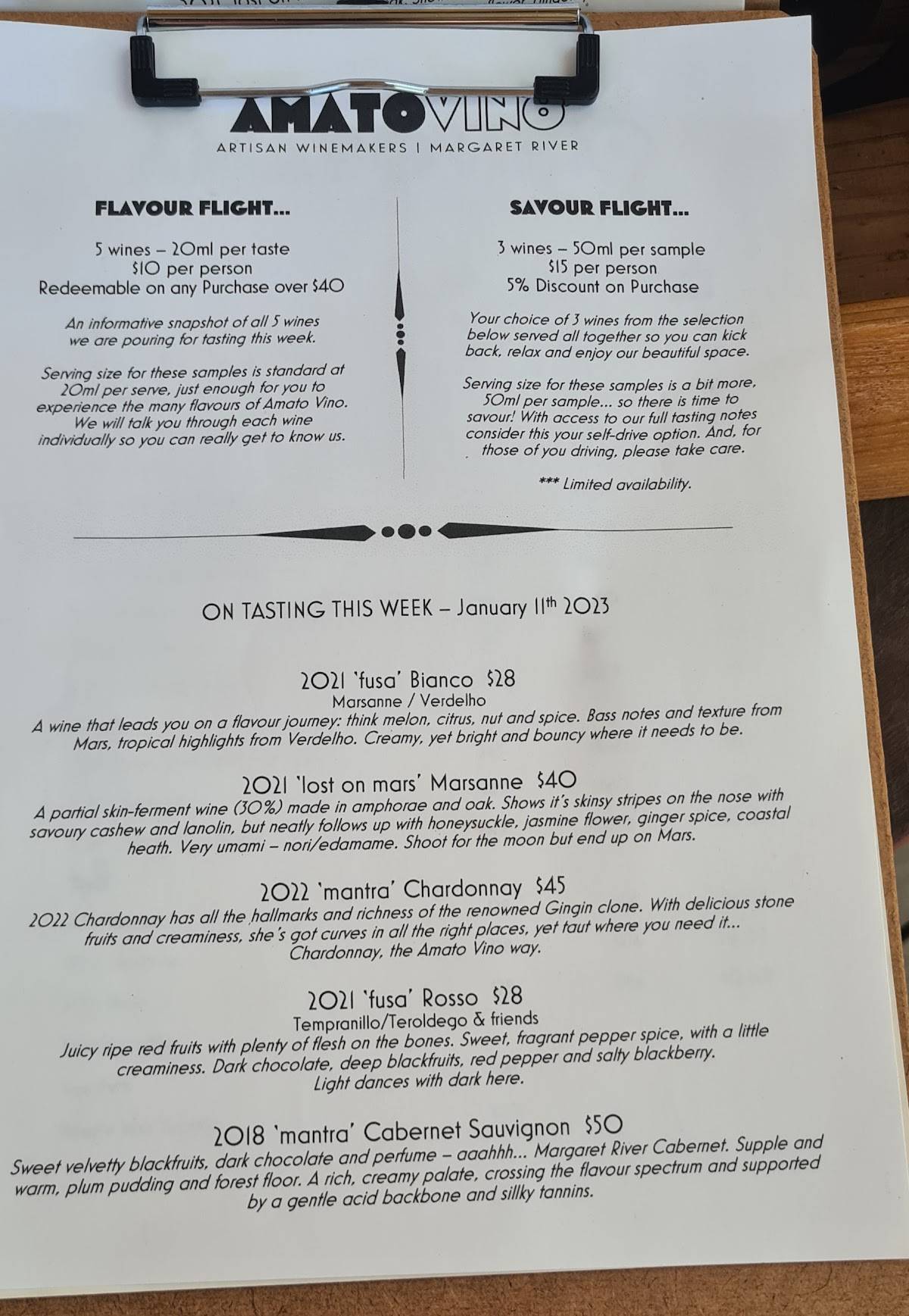 Menu at The Witch and Windmill pub & bar, Witchcliffe