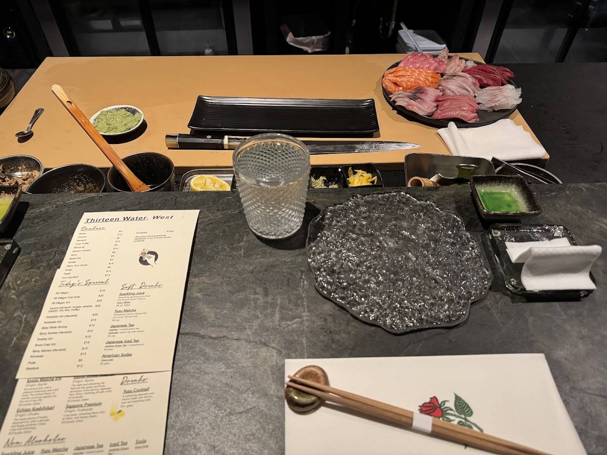 Menu at Thirteen Water West restaurant, New York City