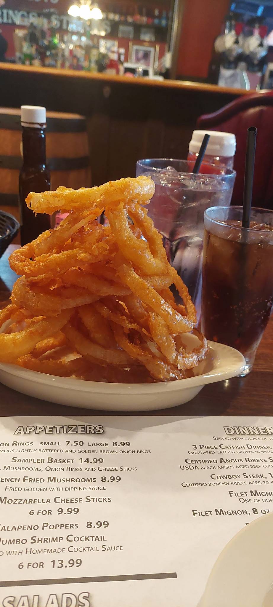 Menu at Stookey's Restaurant, Thorntown