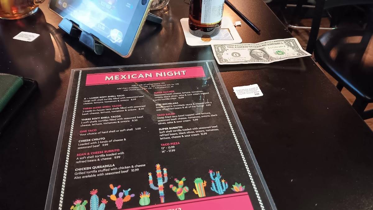 Menu at Thunder Bar & Restaurant, Good Thunder