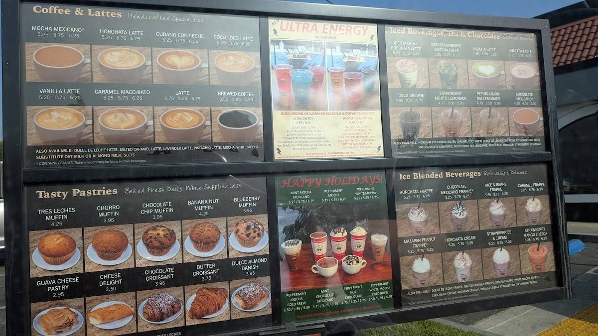 Menu at Tierra Mia Coffee Drive Thru cafe, Long Beach, 425 Pacific ...