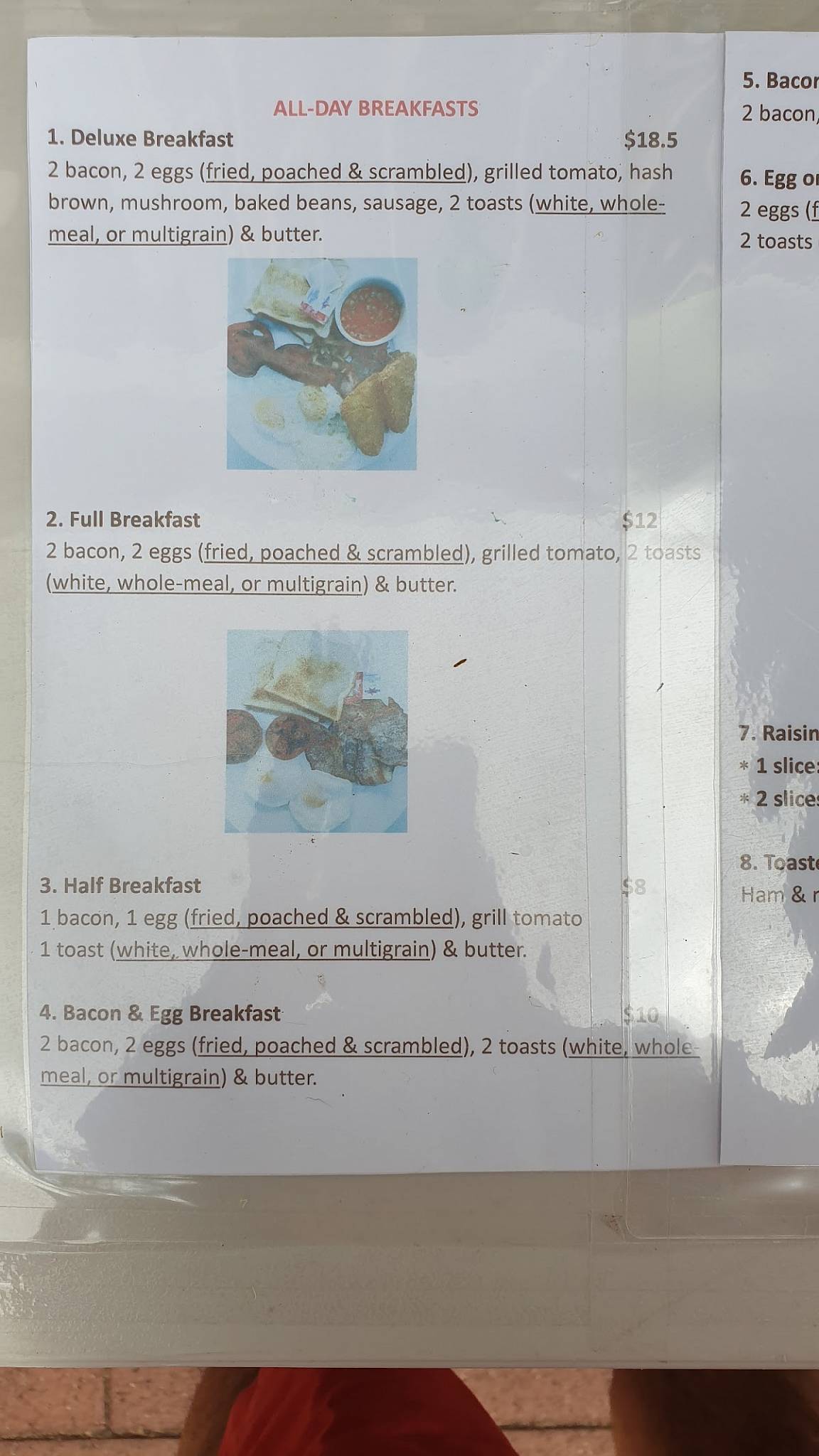 Menu at Tomato Lake Cafe, Kewdale