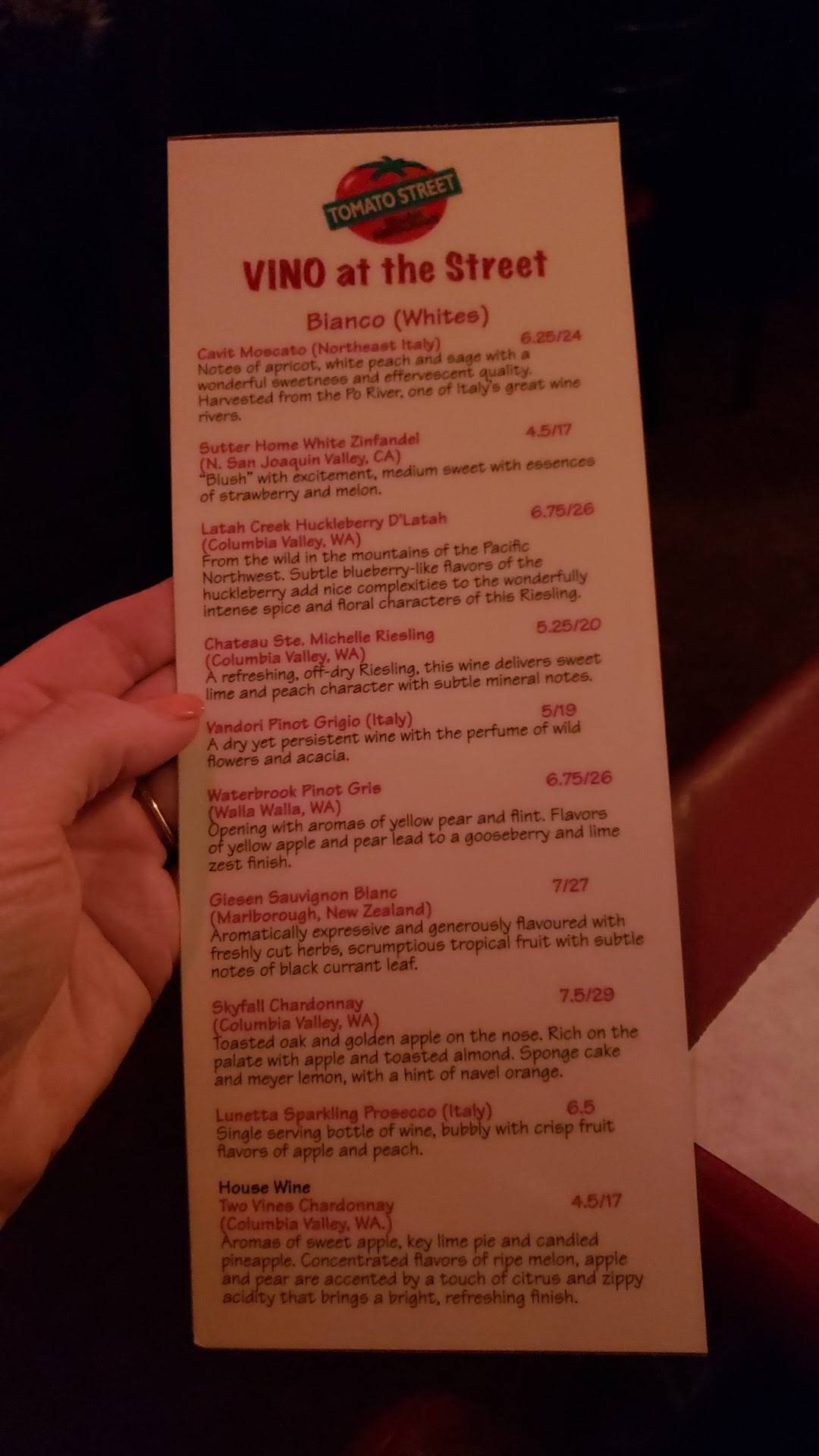 Menu at Tomato Street North Division pizzeria, Spokane, N Division St