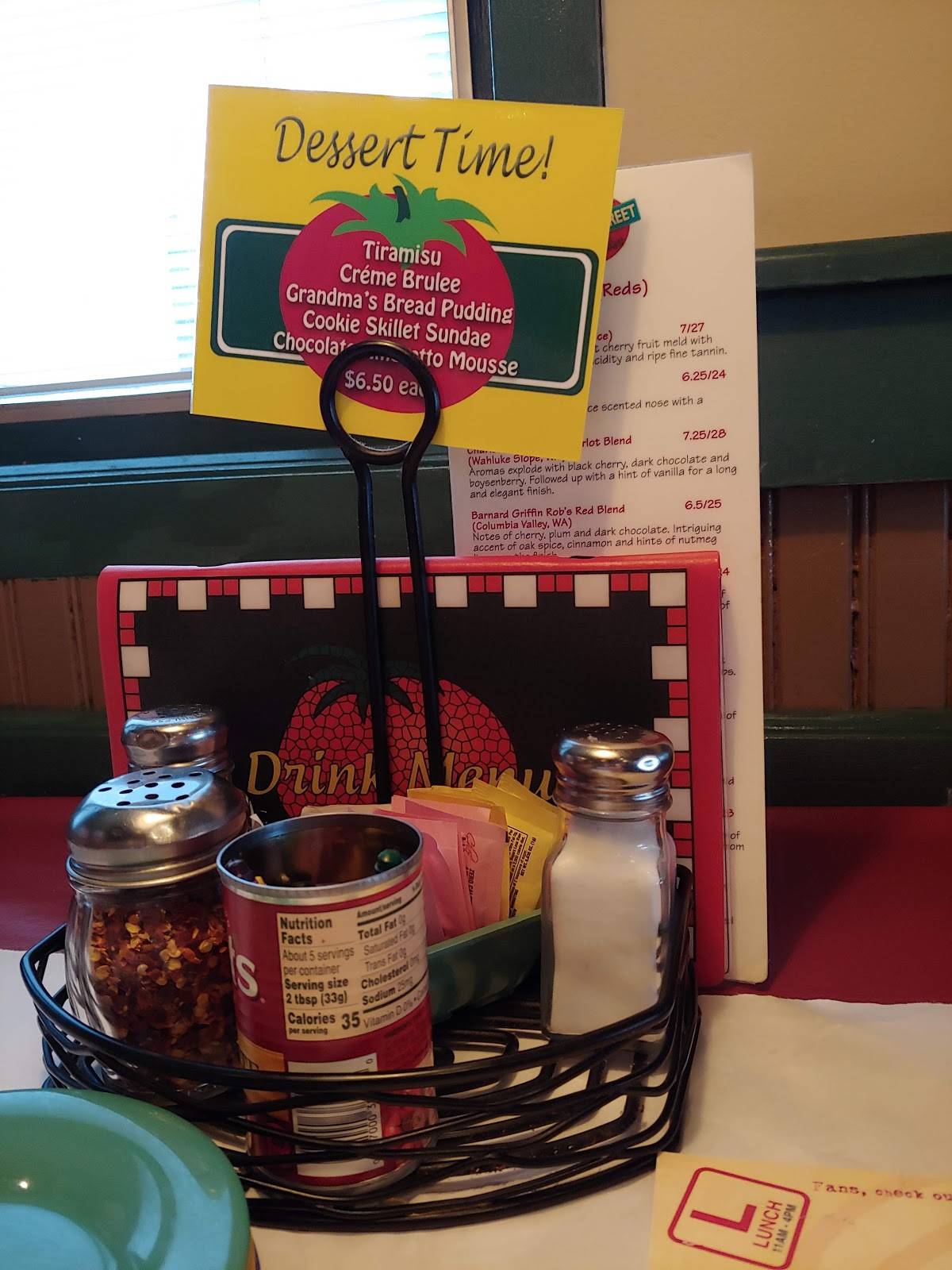 Menu at Tomato Street North Division pizzeria, Spokane, N Division St