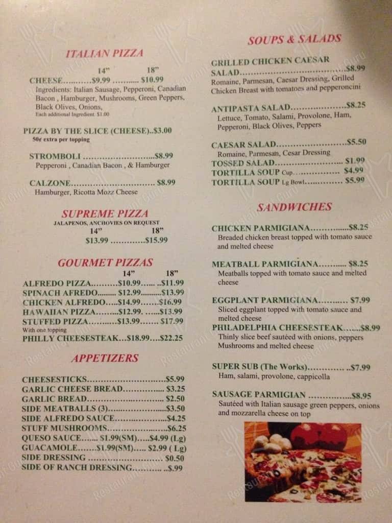 Menu at Tomatoes Mexican & Italian restaurant, Waxahachie