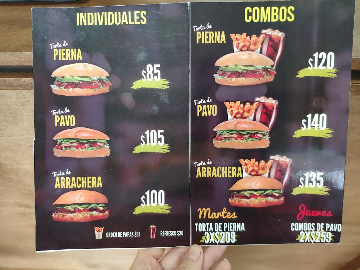 Carta del restaurante Tortas Alex Sucursal Elite, Monterrey