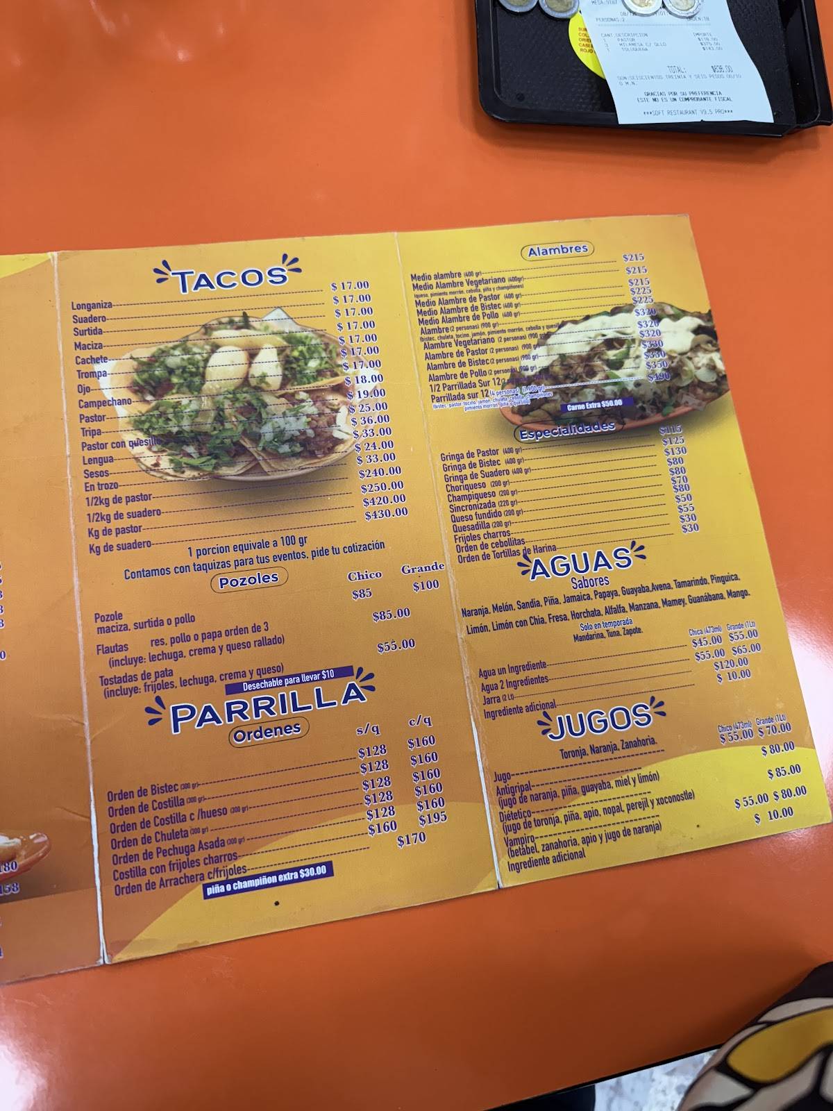 Carta del restaurante Tortas Gigantes Sur 12, Ciudad del México, Av Sur ...