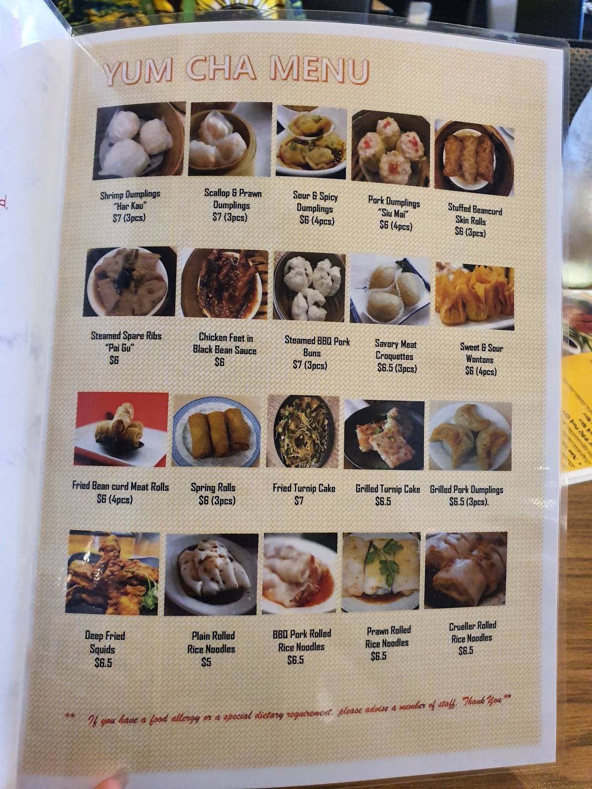 Menu at Ming's House restaurant, Garbutt, 143 Duckworth St