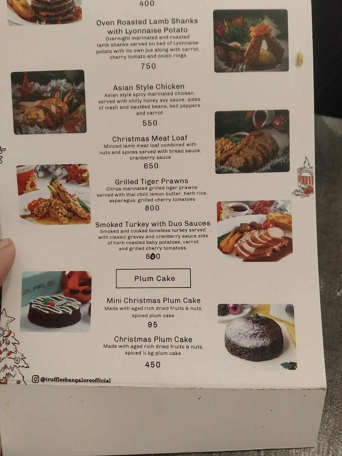 Menu at Truffles, Bengaluru, Apex Building 93/A Ground Floor