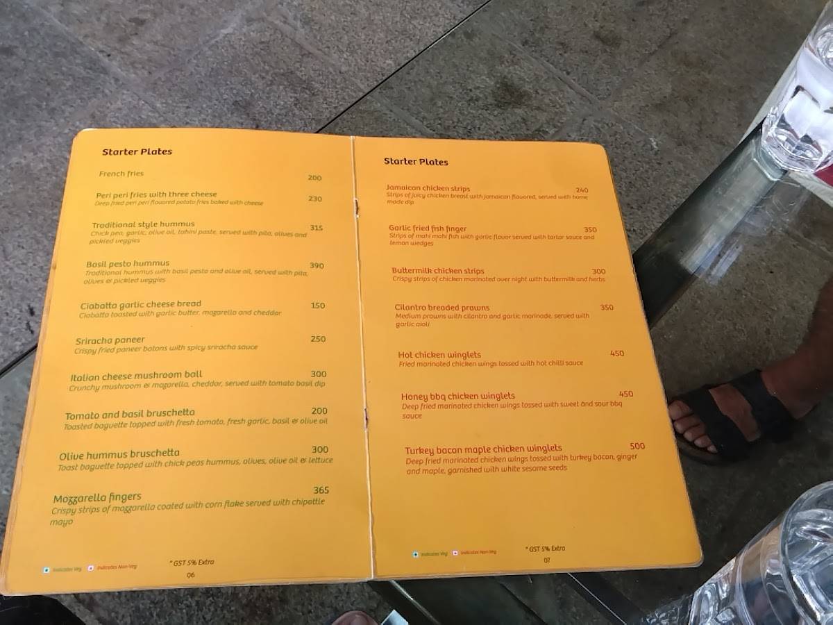 Menu at Tryst Cafe, Chennai, 359