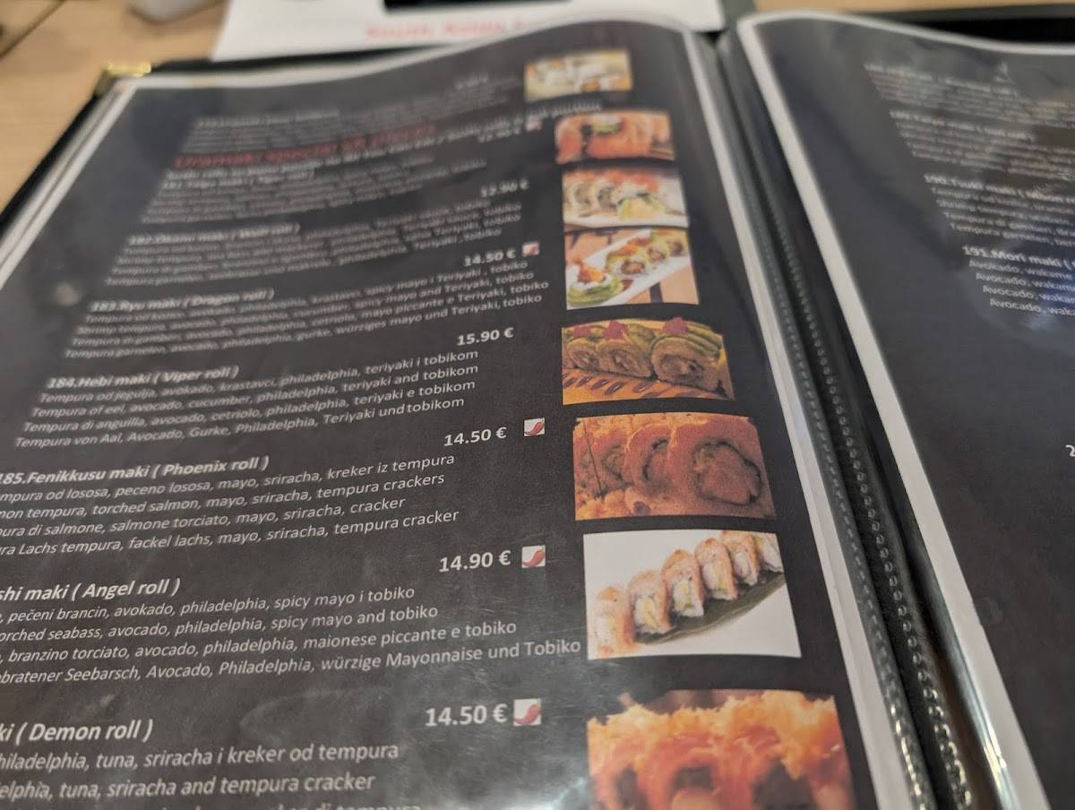 Carta del restaurante Tsuki Umag All you can eat, Umag