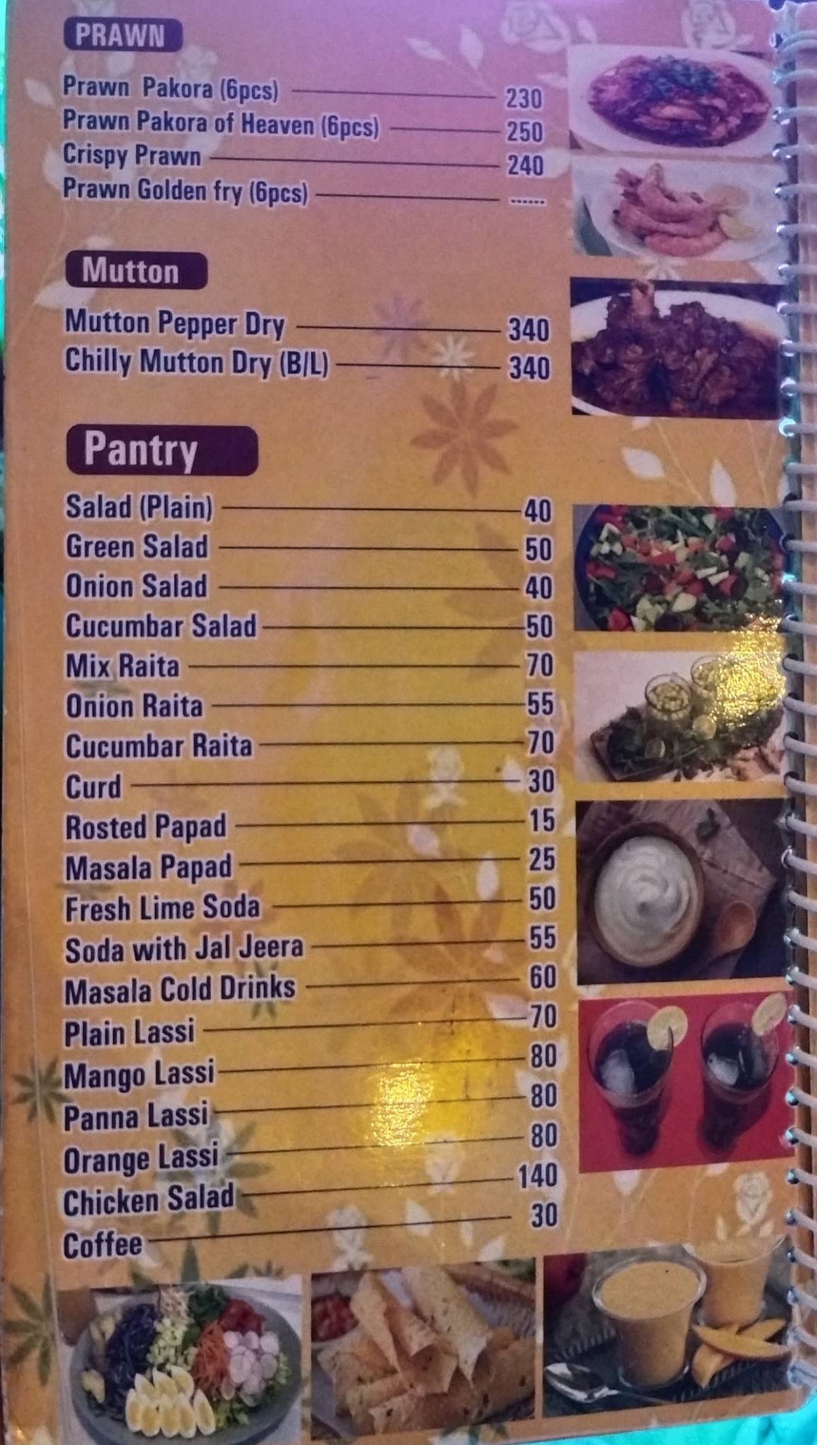 Menu at Tulip Restaurant, Bankura