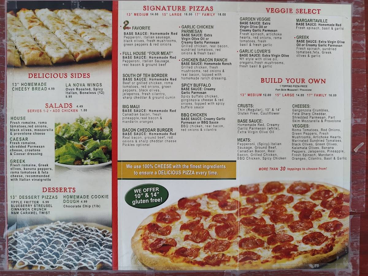 Menu at Two Guyz Take & Bake Pizza pizzeria, Alexandria