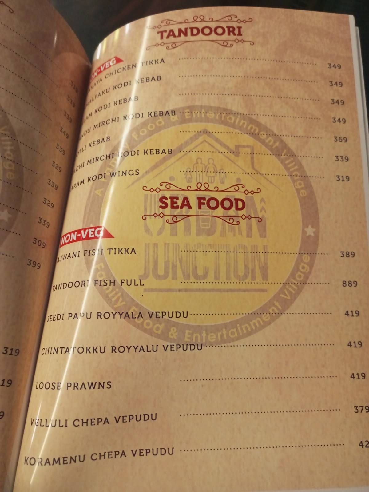 Menu at URBAN JUNCTION, Hyderabad