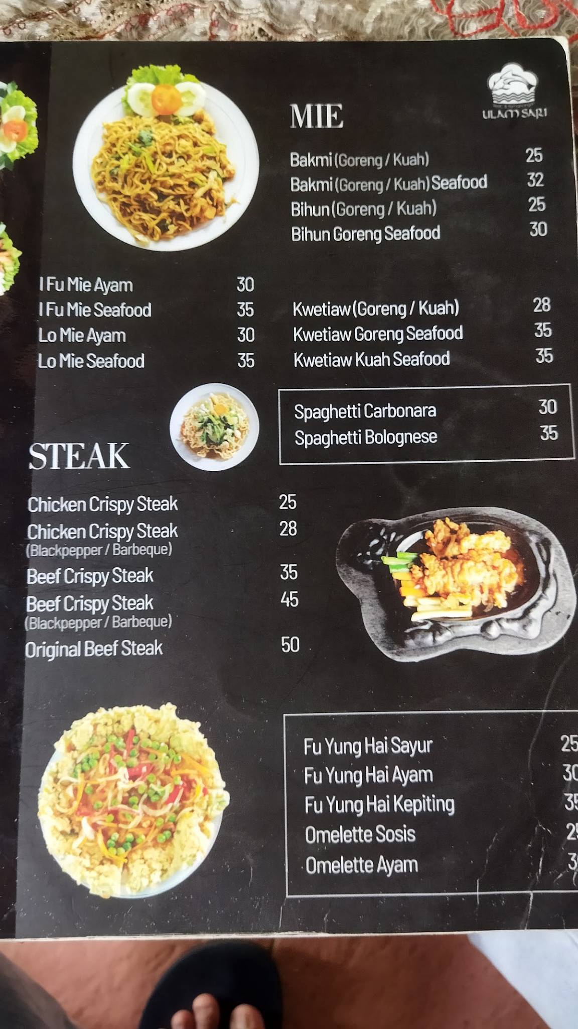 Carta del restaurante Ulam Sari Resto & Pemancingan, Kudus