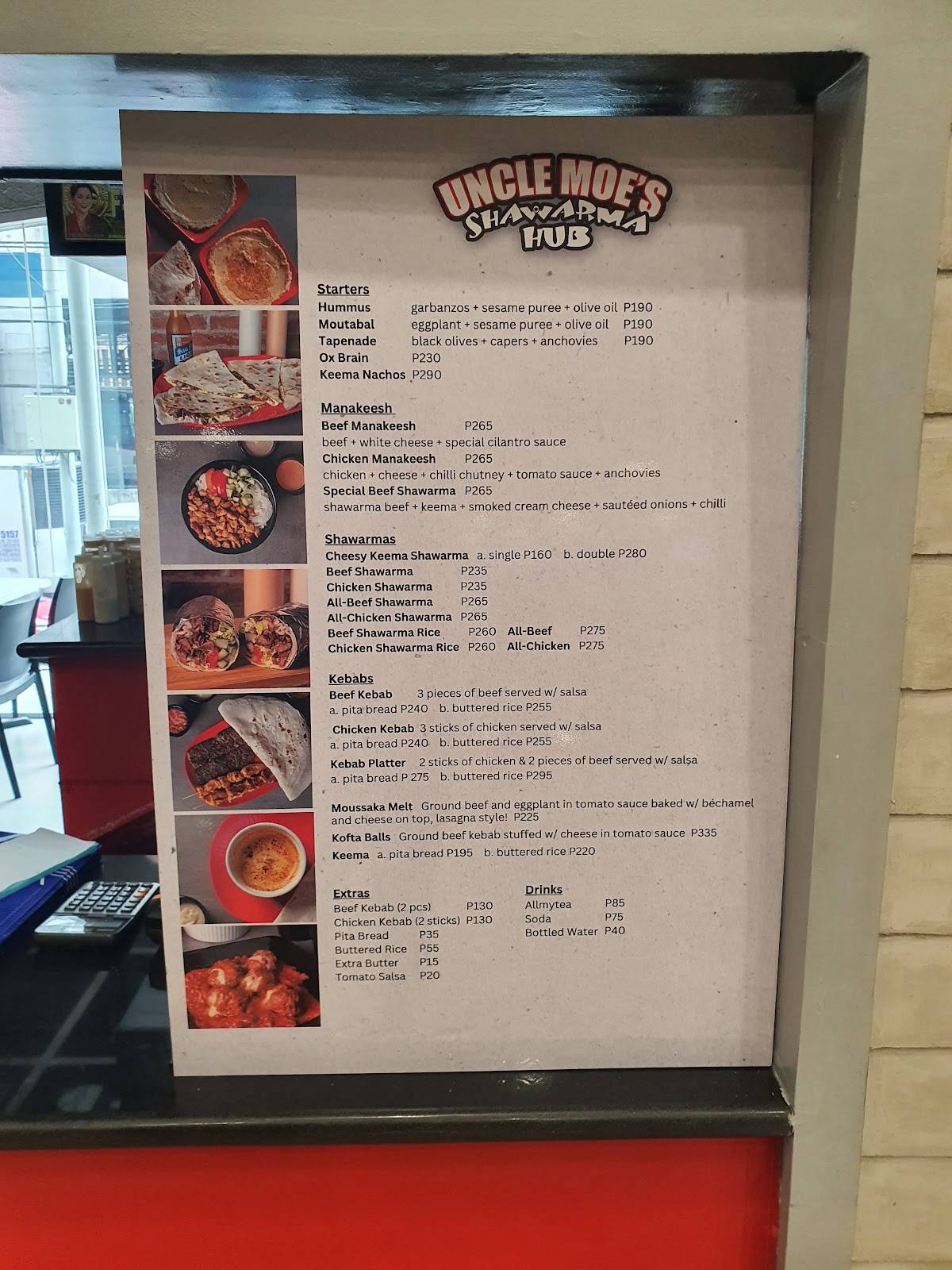 Carta del restaurante Uncle Moe's Shawarma Hub - SM Light, Mandaluyong ...