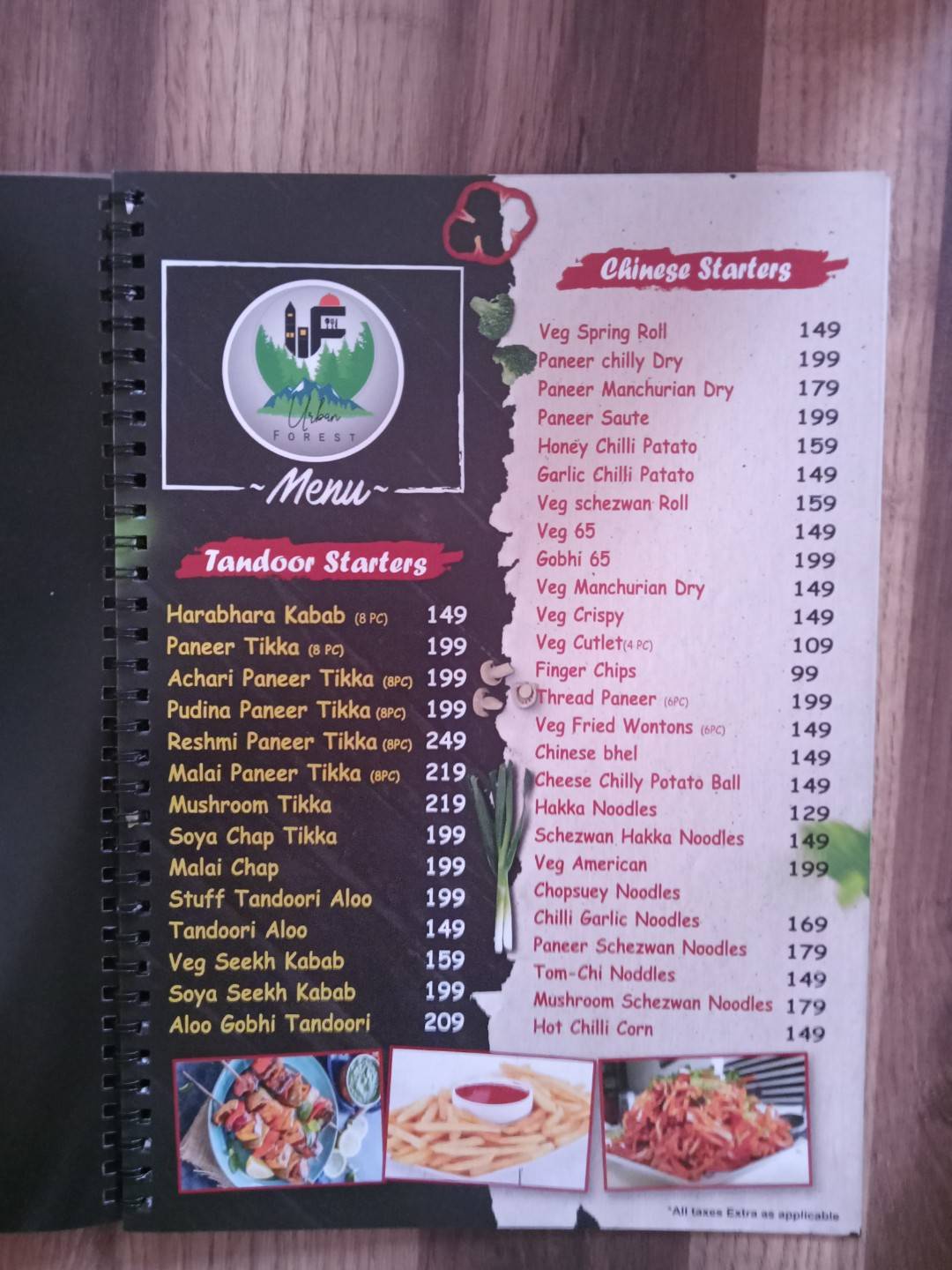 Menu at URBAN FOREST RESTAURANT (VEG), Allahabad, near Shubhi Gas Agency
