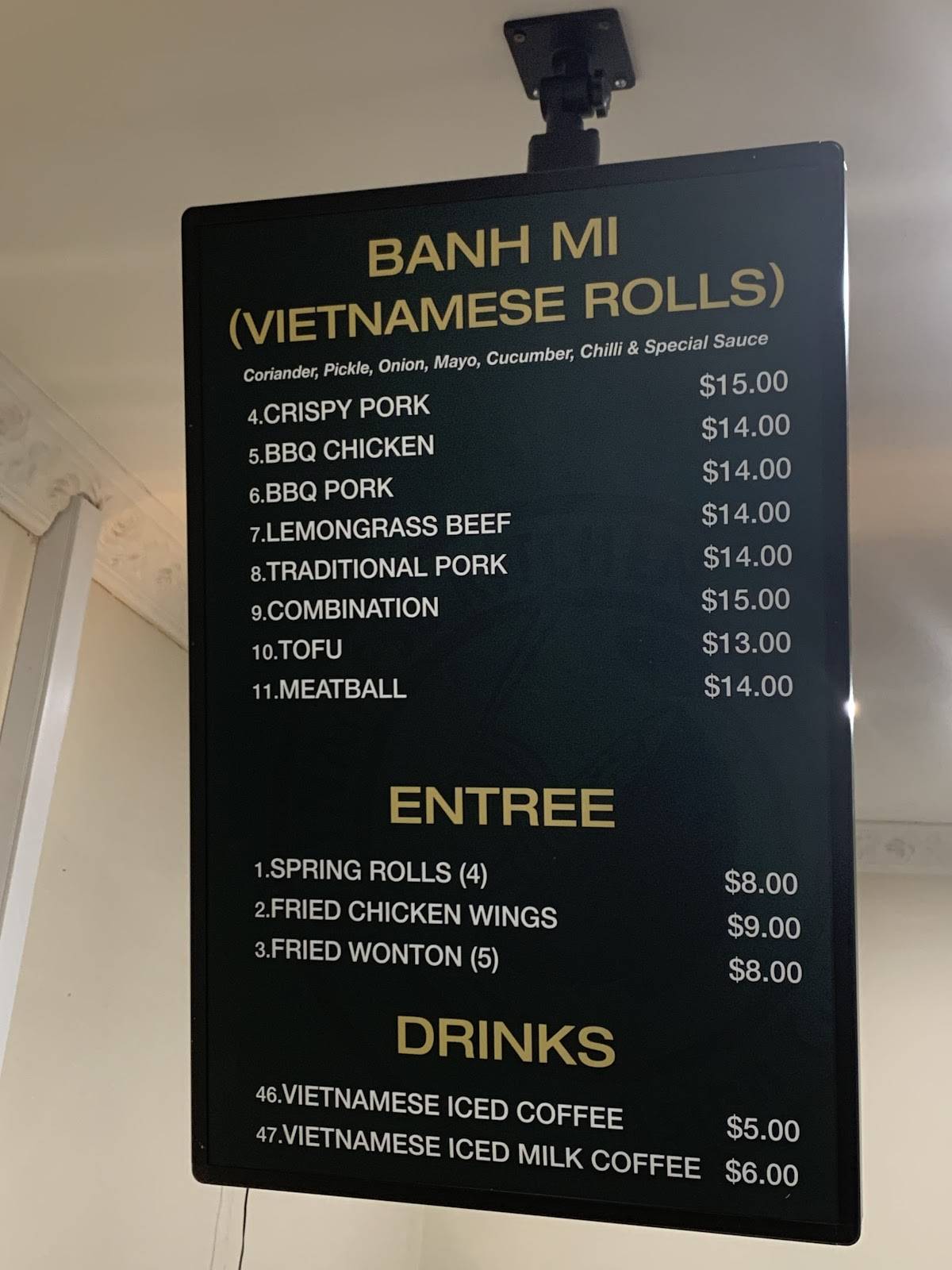Menu at VIETNAMESE KITCHEN restaurant, North Albury