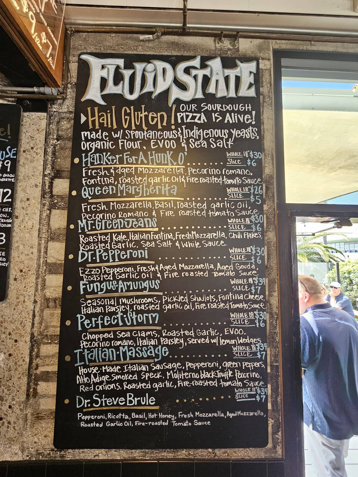 Menu at Fluid State Beer Garden pub & bar, Ventura