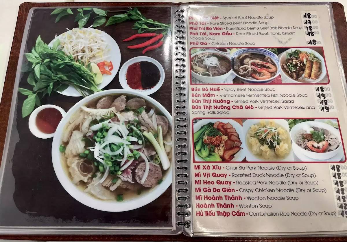 Menu at Vietnamese Grace Restaurant, Inala