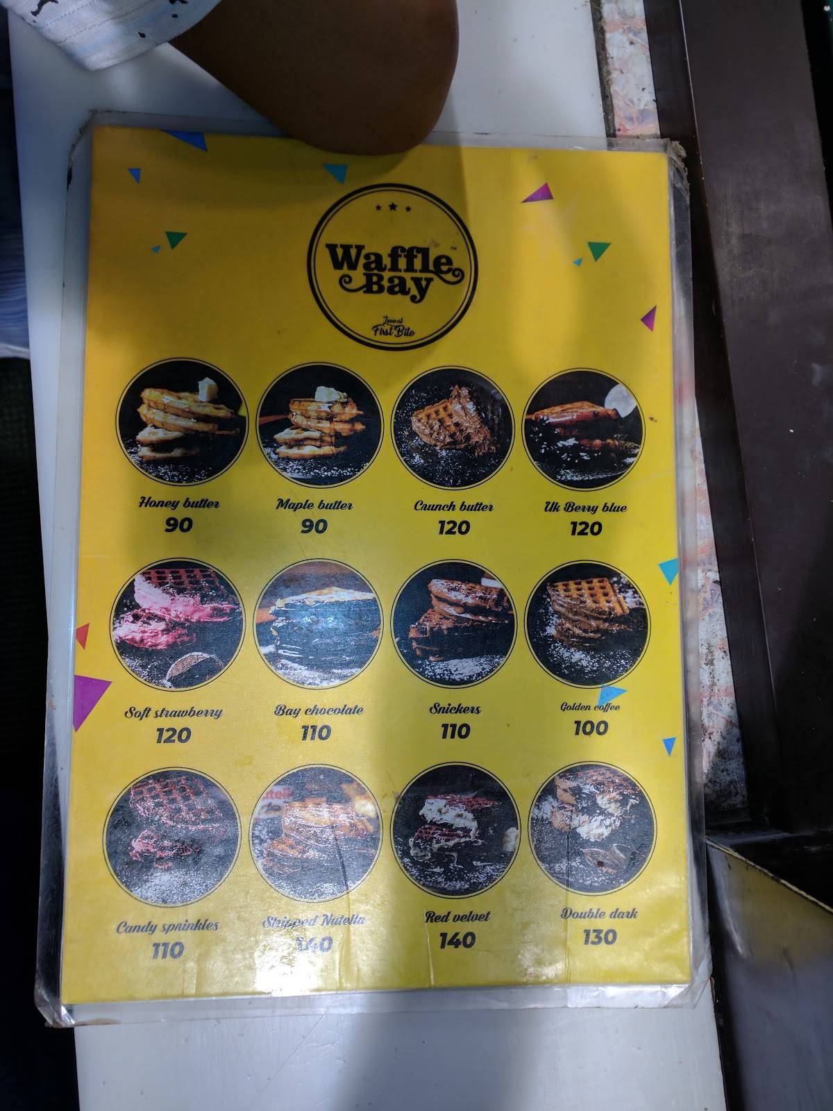Menu at Waffle Bay, Chennai