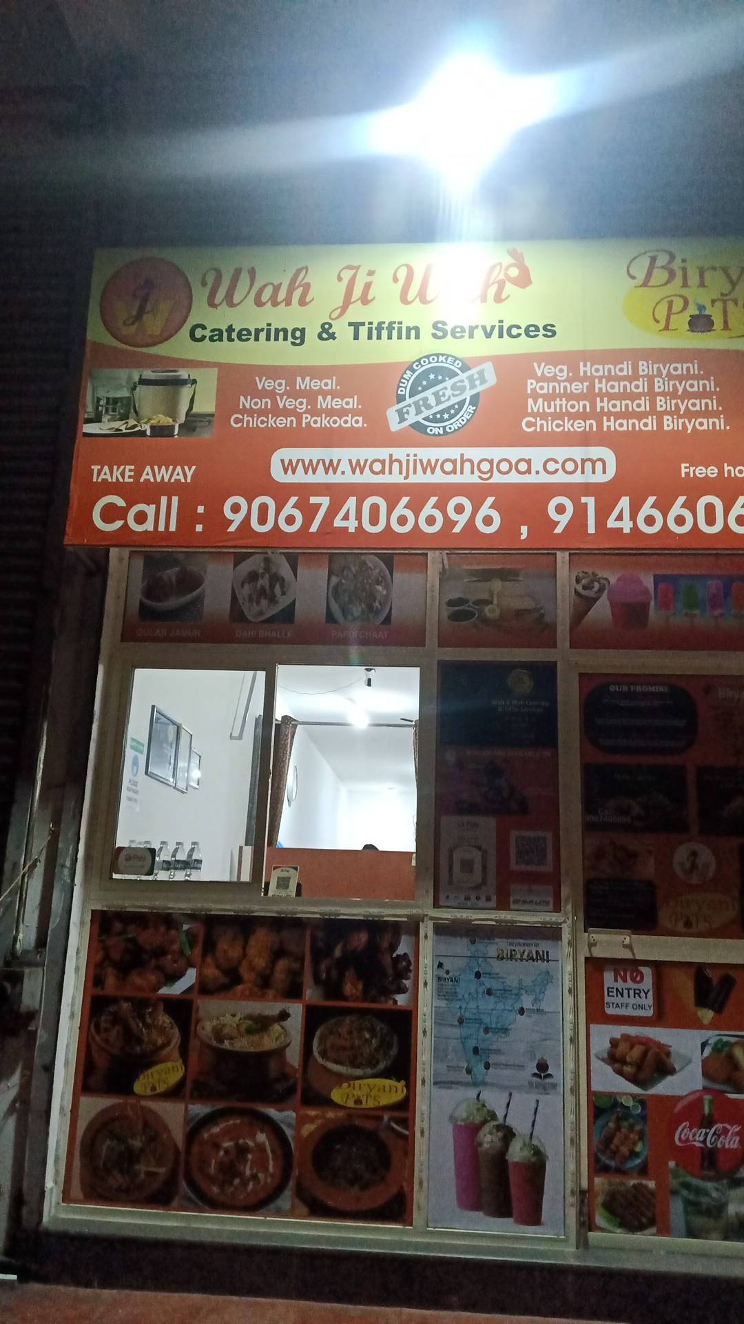 Menu at Wah ji wah, Sancoale