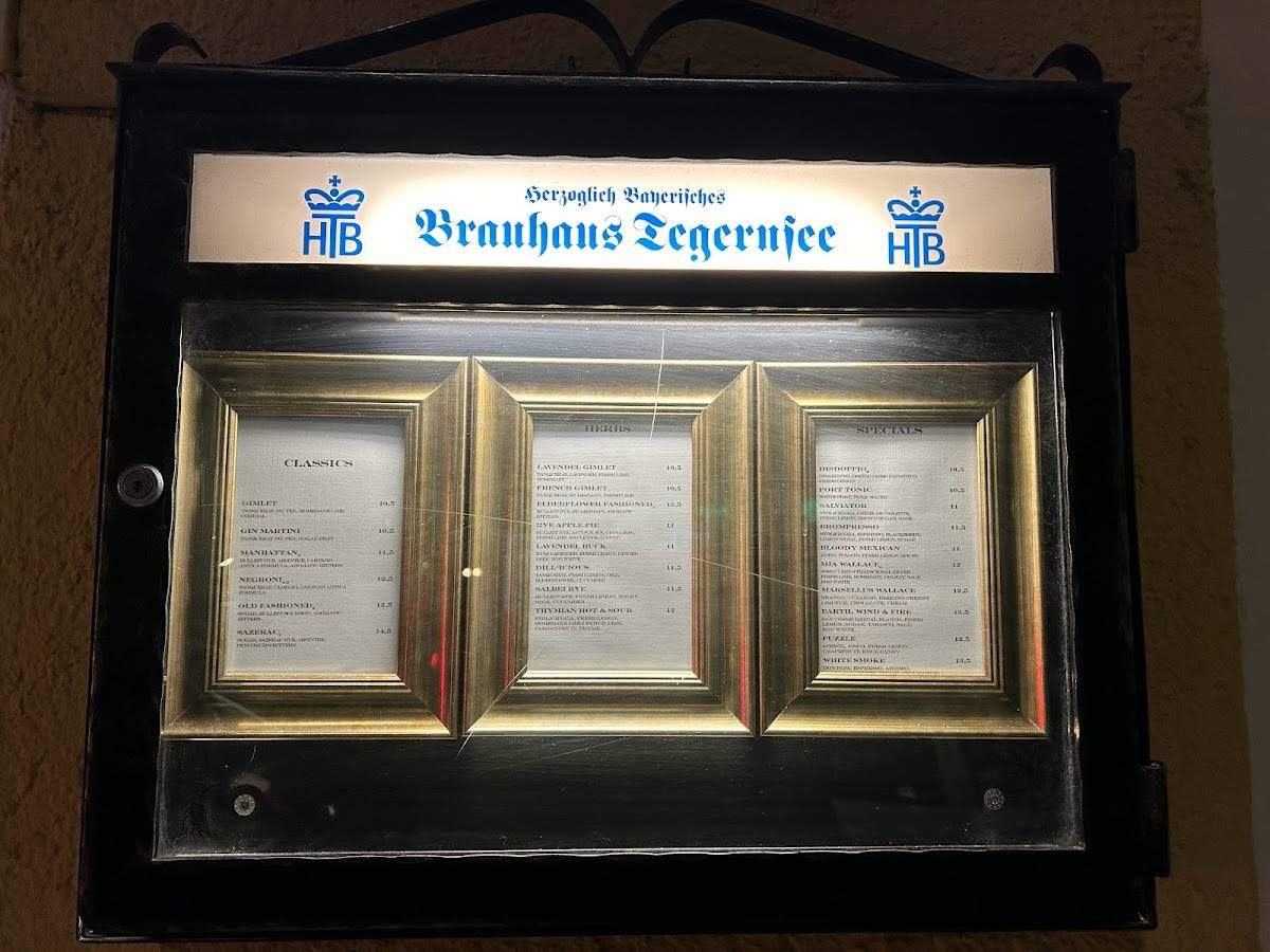 Speisekarte von Wallace Bar, München