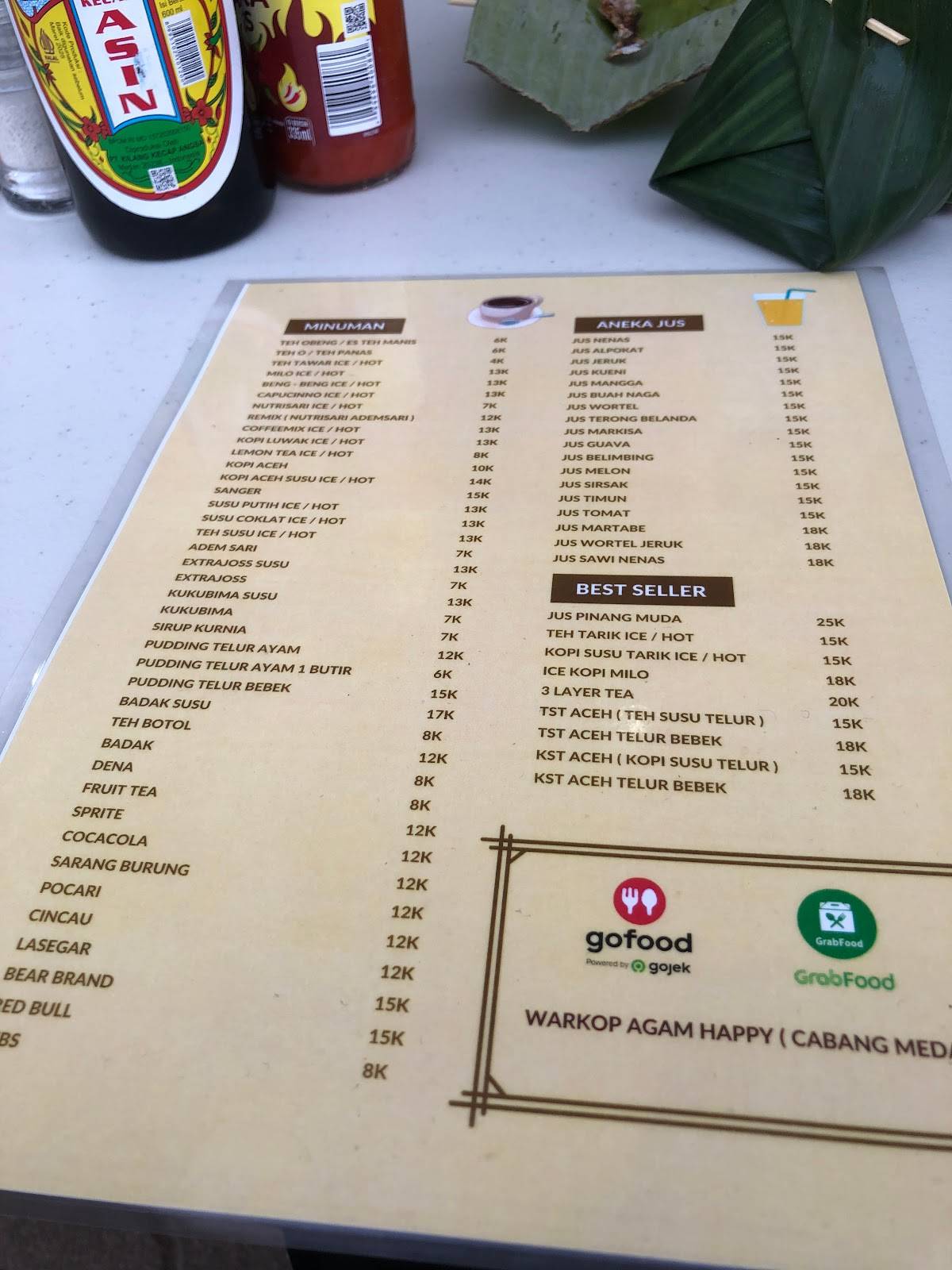 Menu at Warkop Agem Medan Spesial Mie Bangladesh Cabang Batam ...