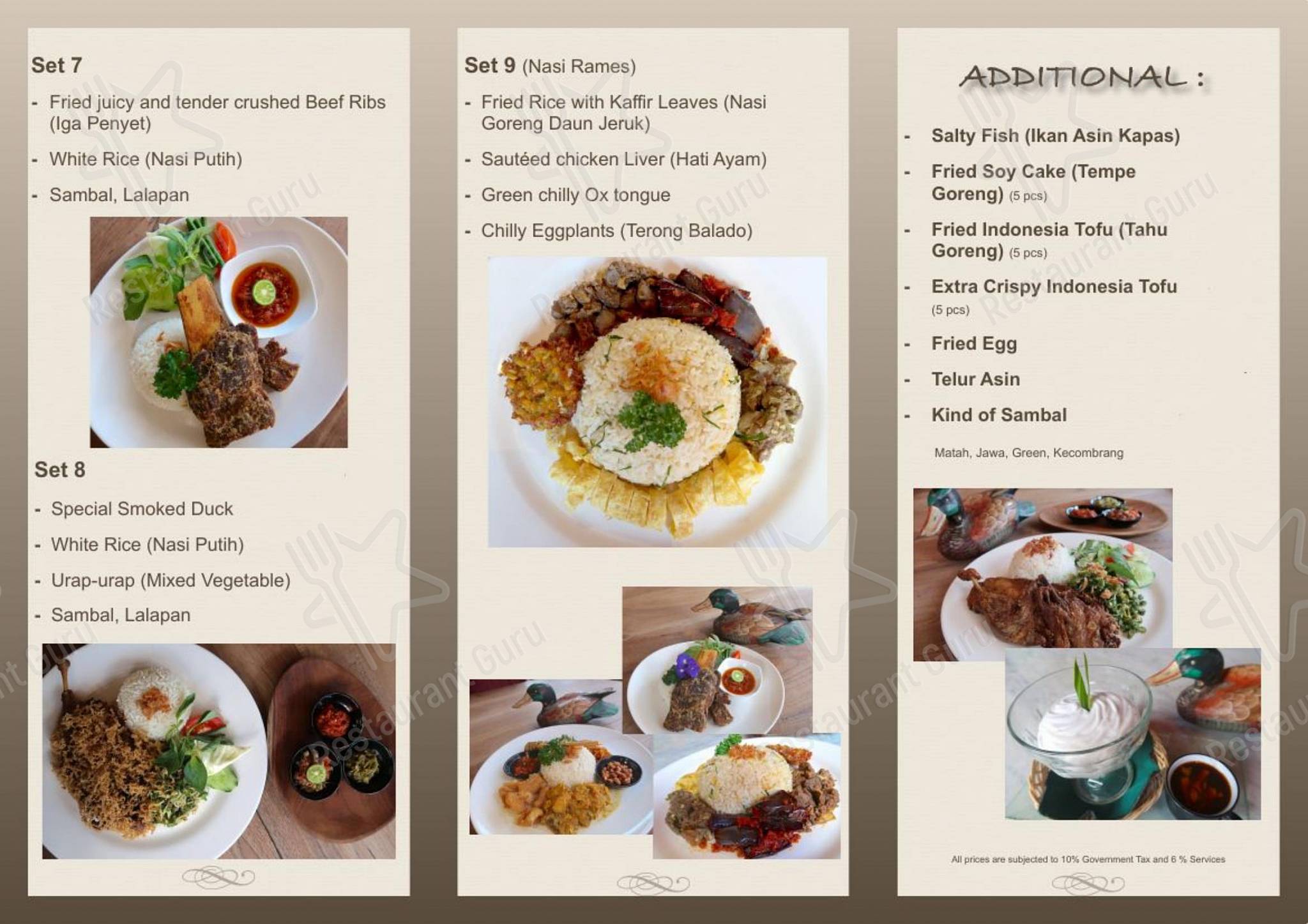 Menu at Warung Eropa restaurant, Mengwi, Jl. Petitenget No.9D