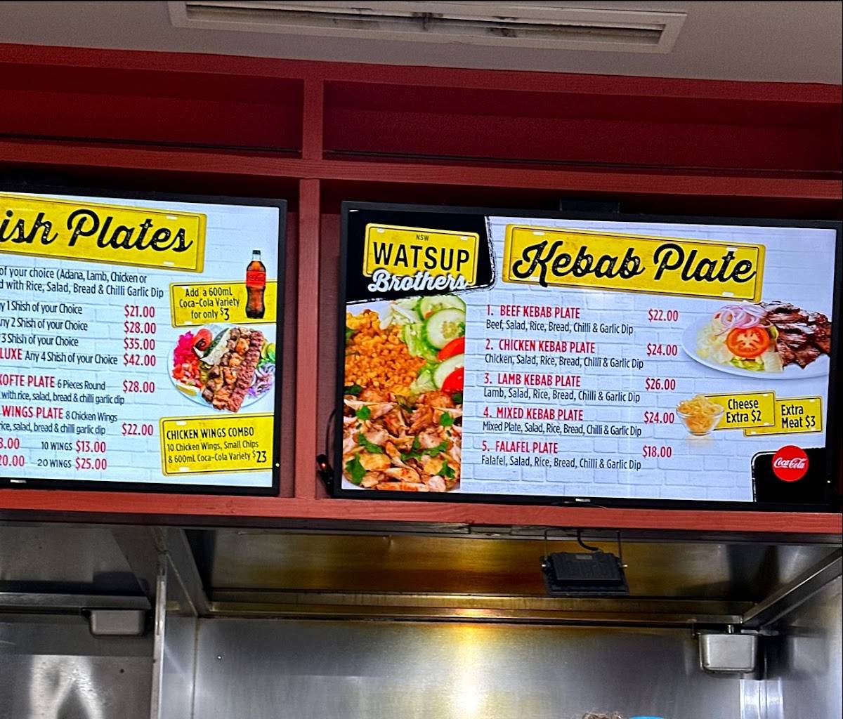 Menu at Watsup Brothers Gregory Hills fast food, Gledswood Hills, 13/1 ...