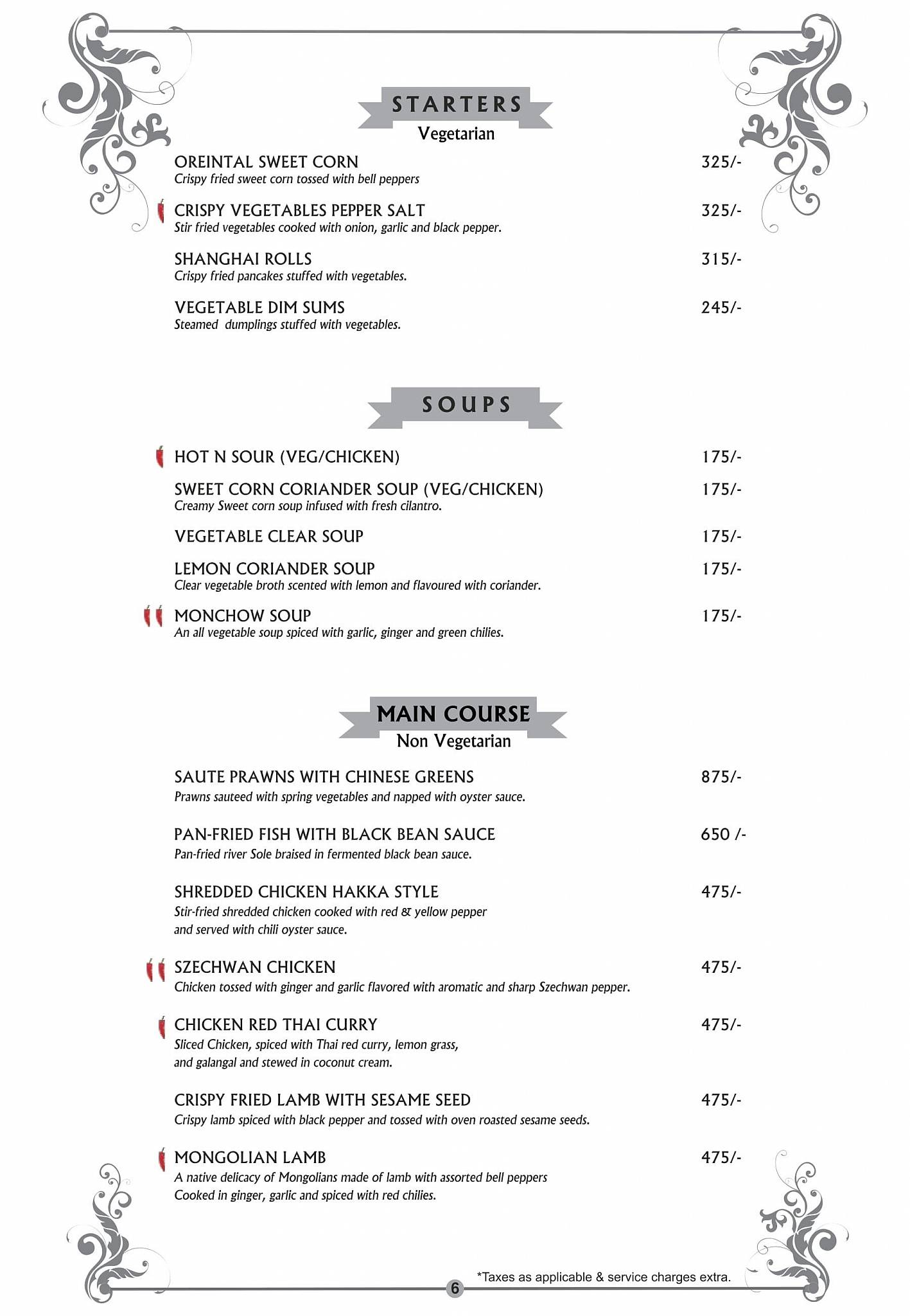 Menu at Waves Restaurant, New Delhi, A-4