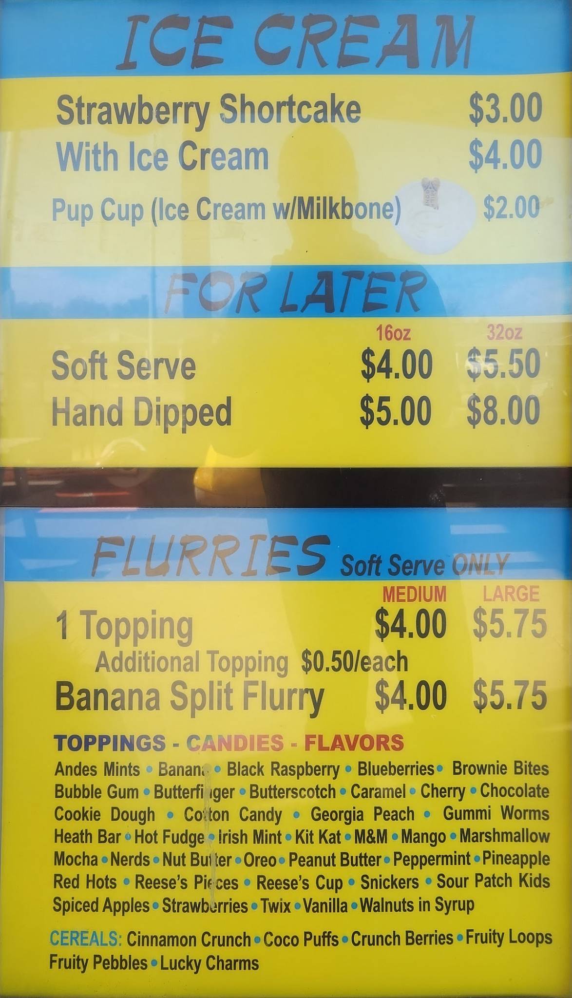 Menu at Weenee World fast food, New Castle
