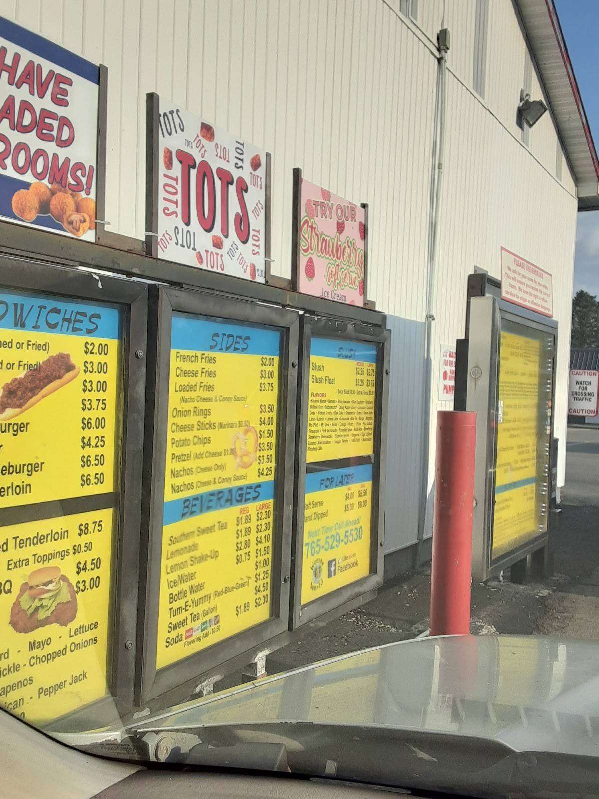 Menu at Weenee World fast food, New Castle