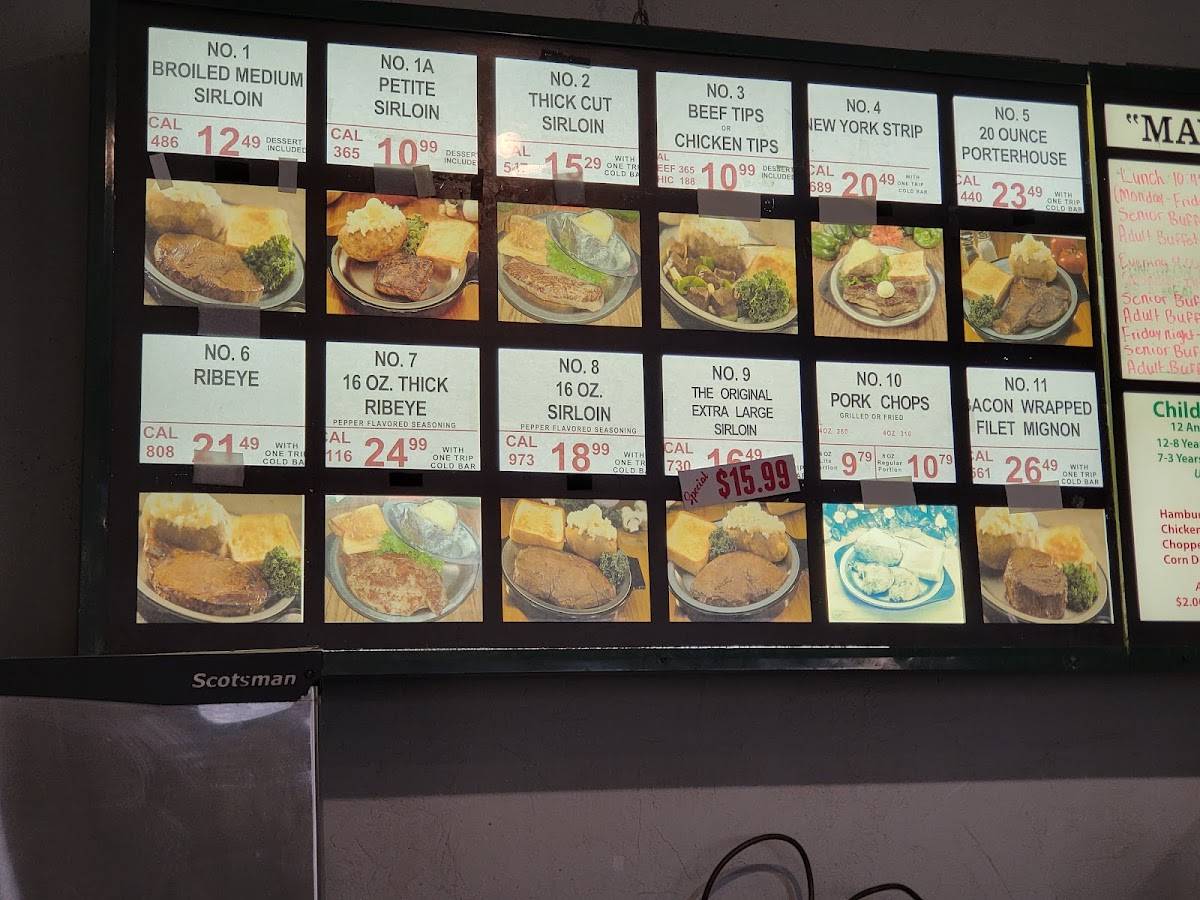 Menu at Western Sizzlin steakhouse, Poteau, N Broadway St