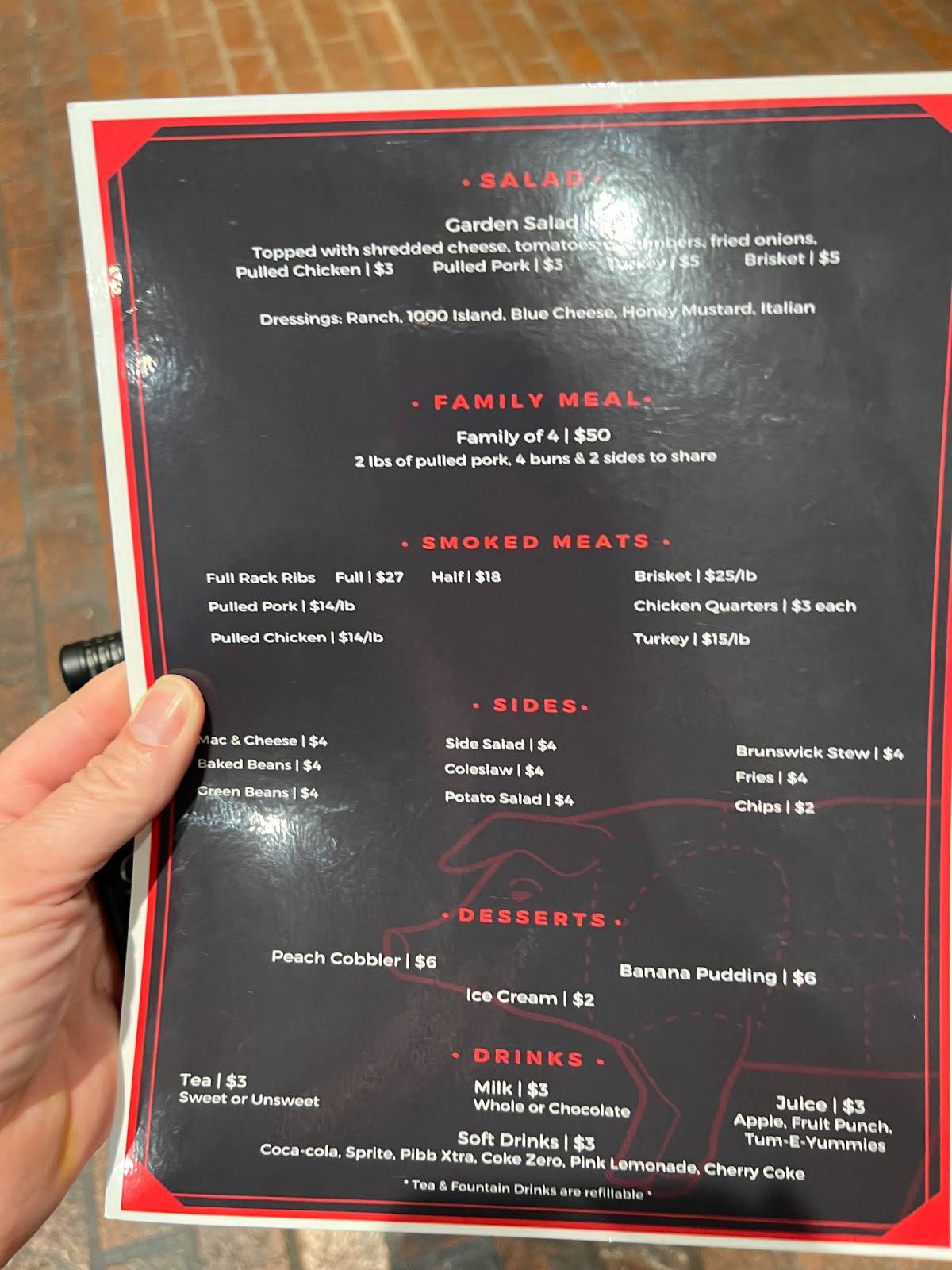 Menu at When Pigs Fly BBQ, Monroe
