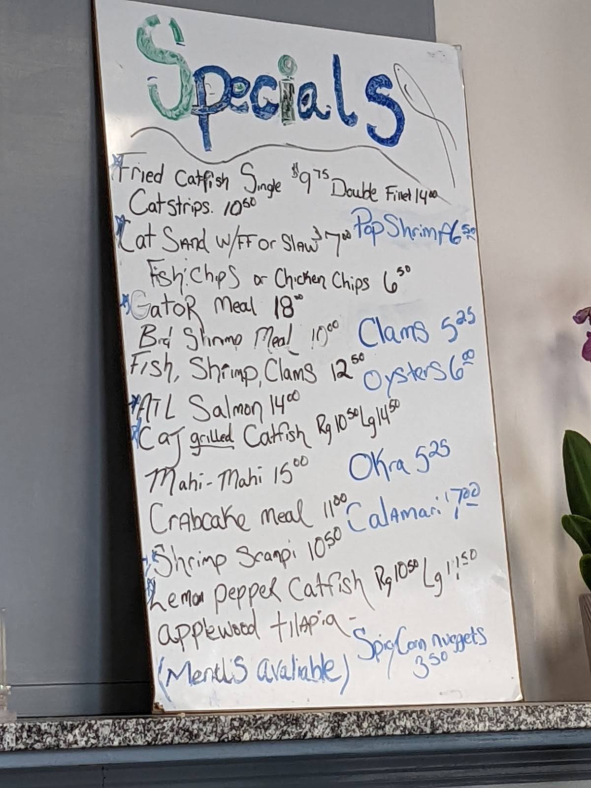 Menu at Wichita Fish Co restaurant, Wichita, 818 N Mosley St