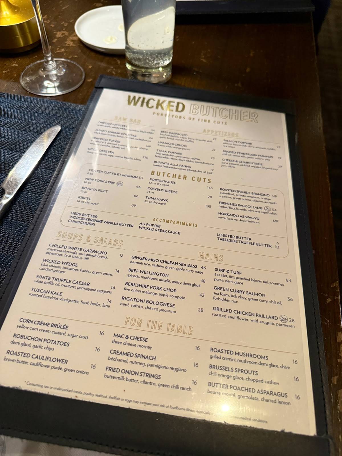 Menu at Wicked Butcher Dallas pub & bar, Dallas