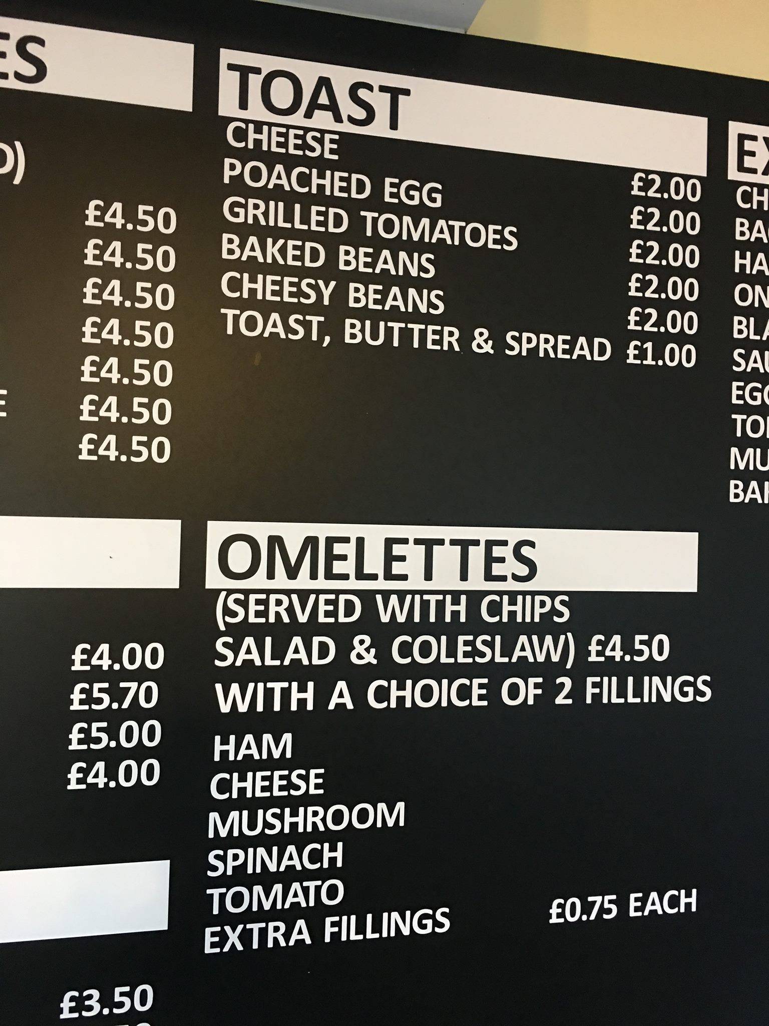 Menu at Willow Cafe, Hailsham, Lower Dicker
