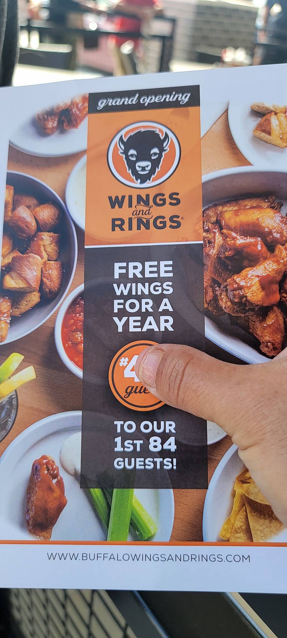 Carta del restaurante Wings and Rings, Rio Grande City