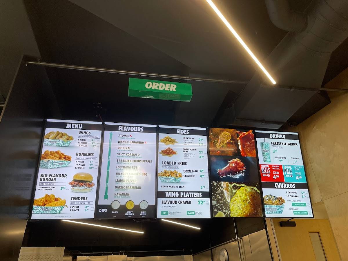 Carta del restaurante Wingstop Cambridge Circus, Londres, 138 ...