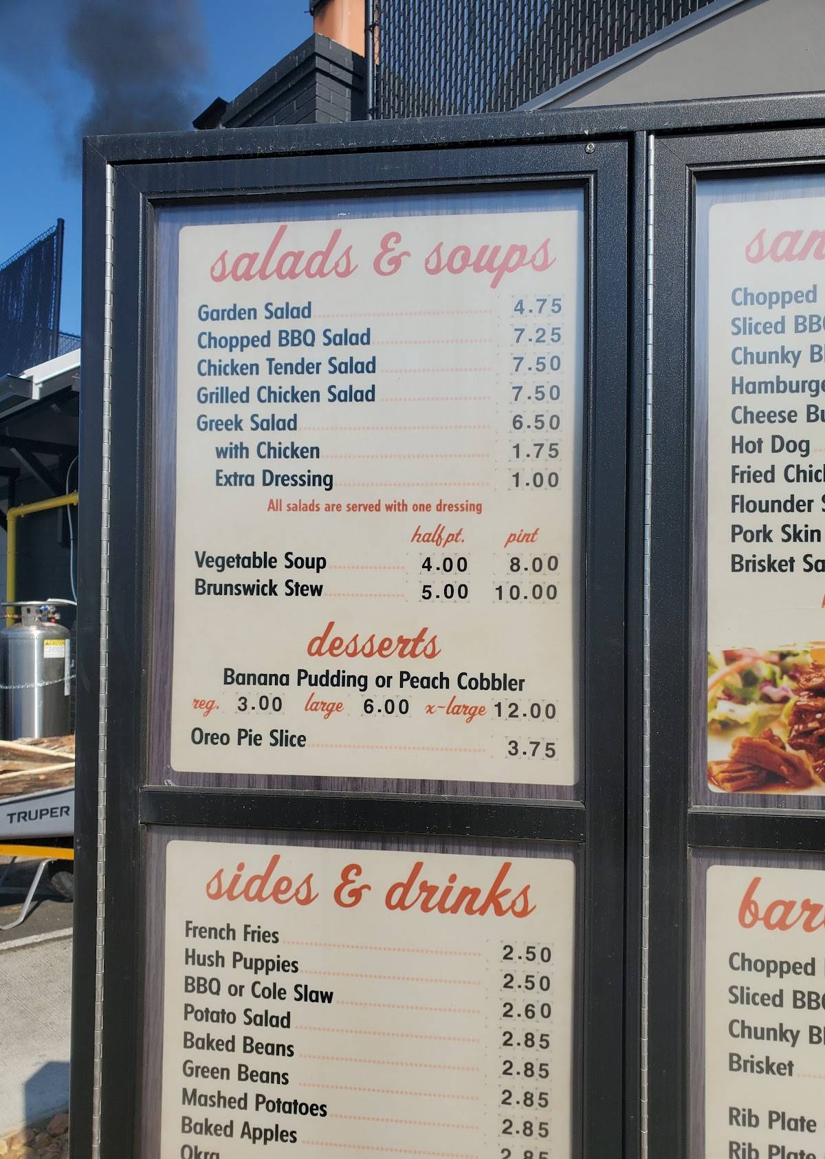 Menu at Mr. Barbecue, Winston-Salem, Peters Creek Pkwy