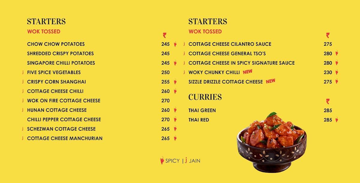 Menu at Wok On Fire - Indo Chinese & Pan Asian, Anand