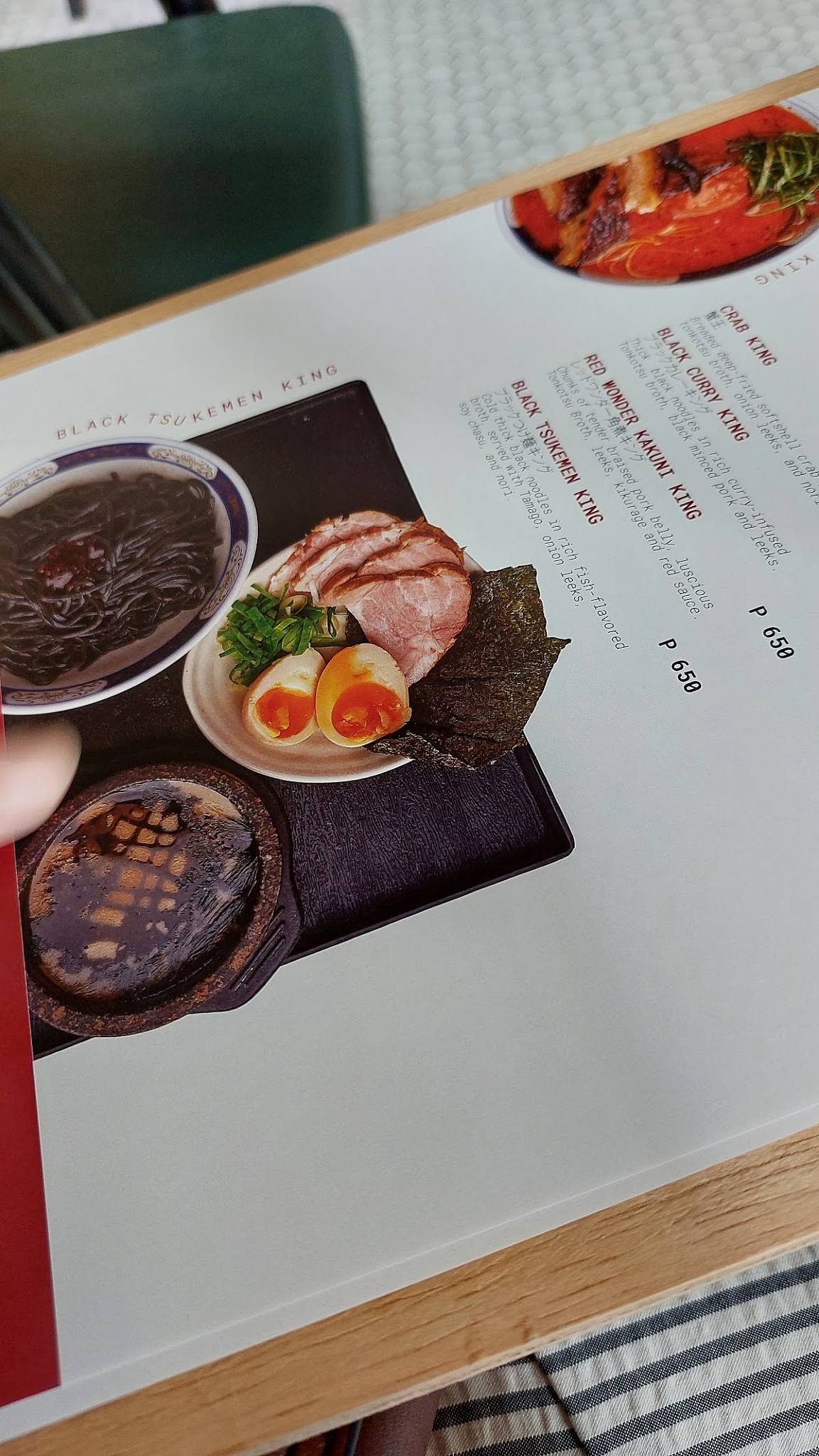 Menu at Wonder Bowl by Ramen Nagi restaurant, Taguig