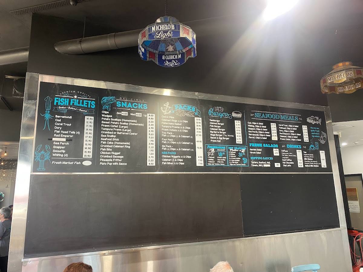 Menu at Seafood Town restaurant, Woody Point, 4/14 Oxley Ave